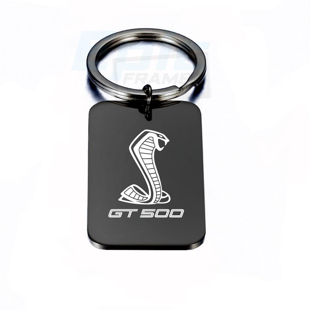 Shelby GT500 Key Chain Premium Engraved Black Premium Metal Polishing ...