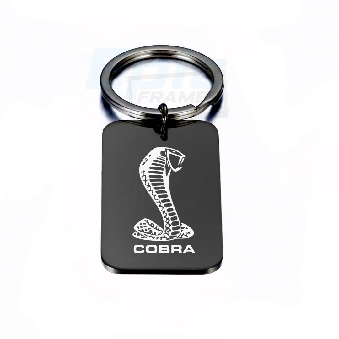 SVT Cobra SN95 / SN95 Mustang Key Chain Premium Engraved Black Premium ...