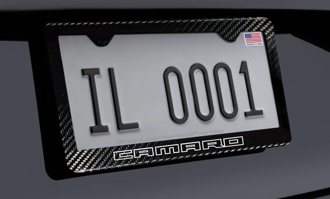 Made for Chevy Camaro / SS Outline License Plate Frame 100% Carbon ...