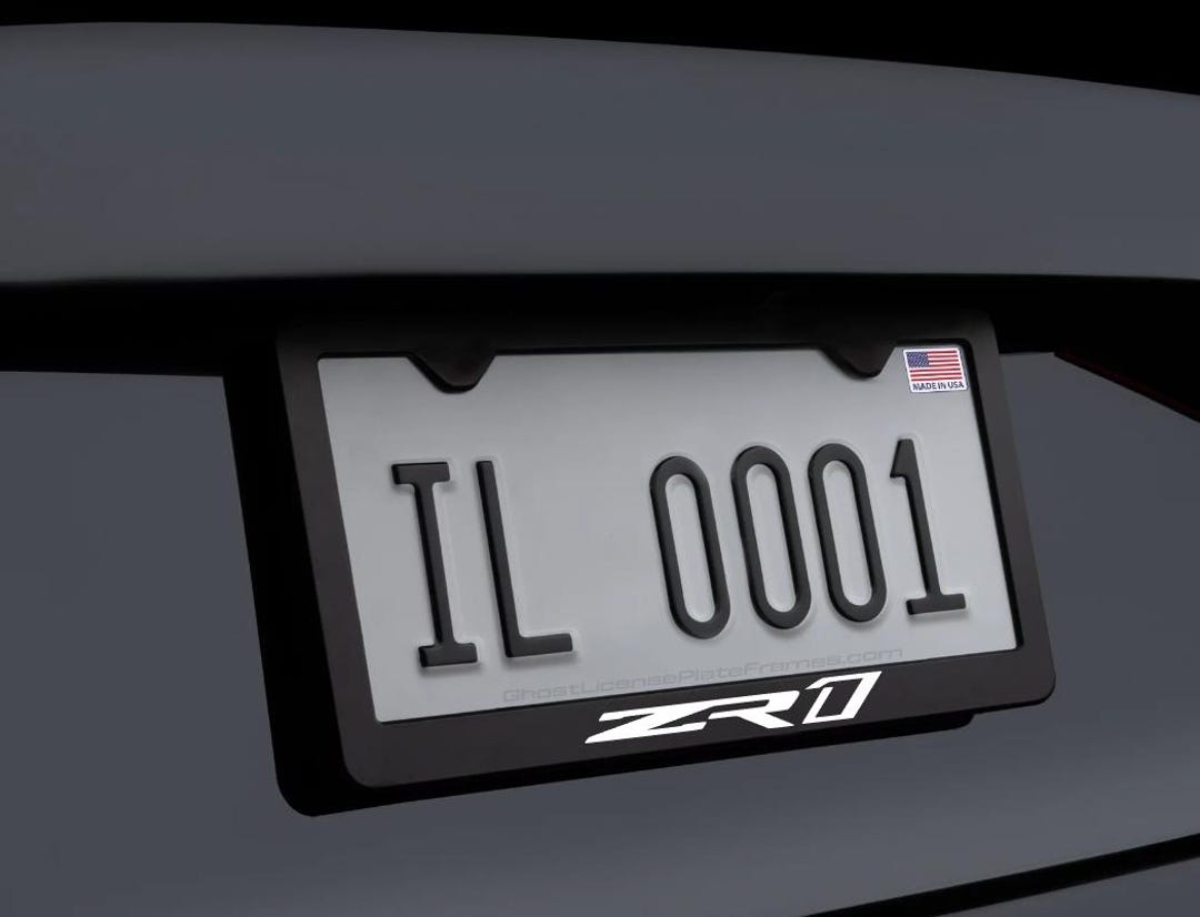 Corvette ZR1 Black Metal License Plate Frame W/ Screws and Caps - Etsy