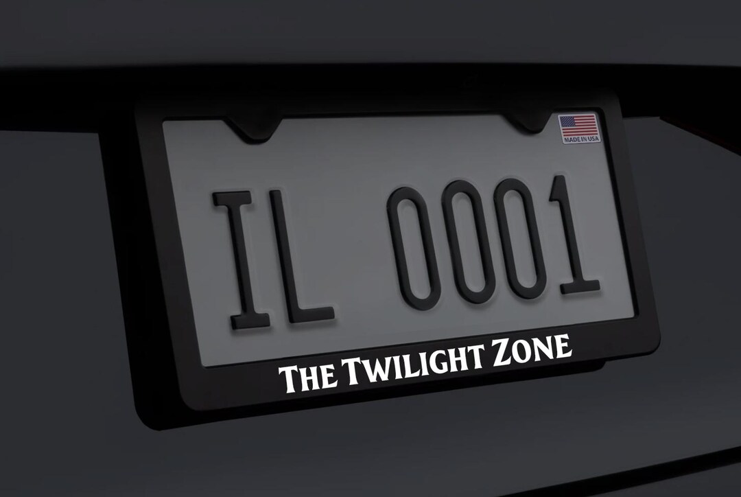 Twilight Zone Black Metal License Plate Frame Tag With Screws and Caps ...