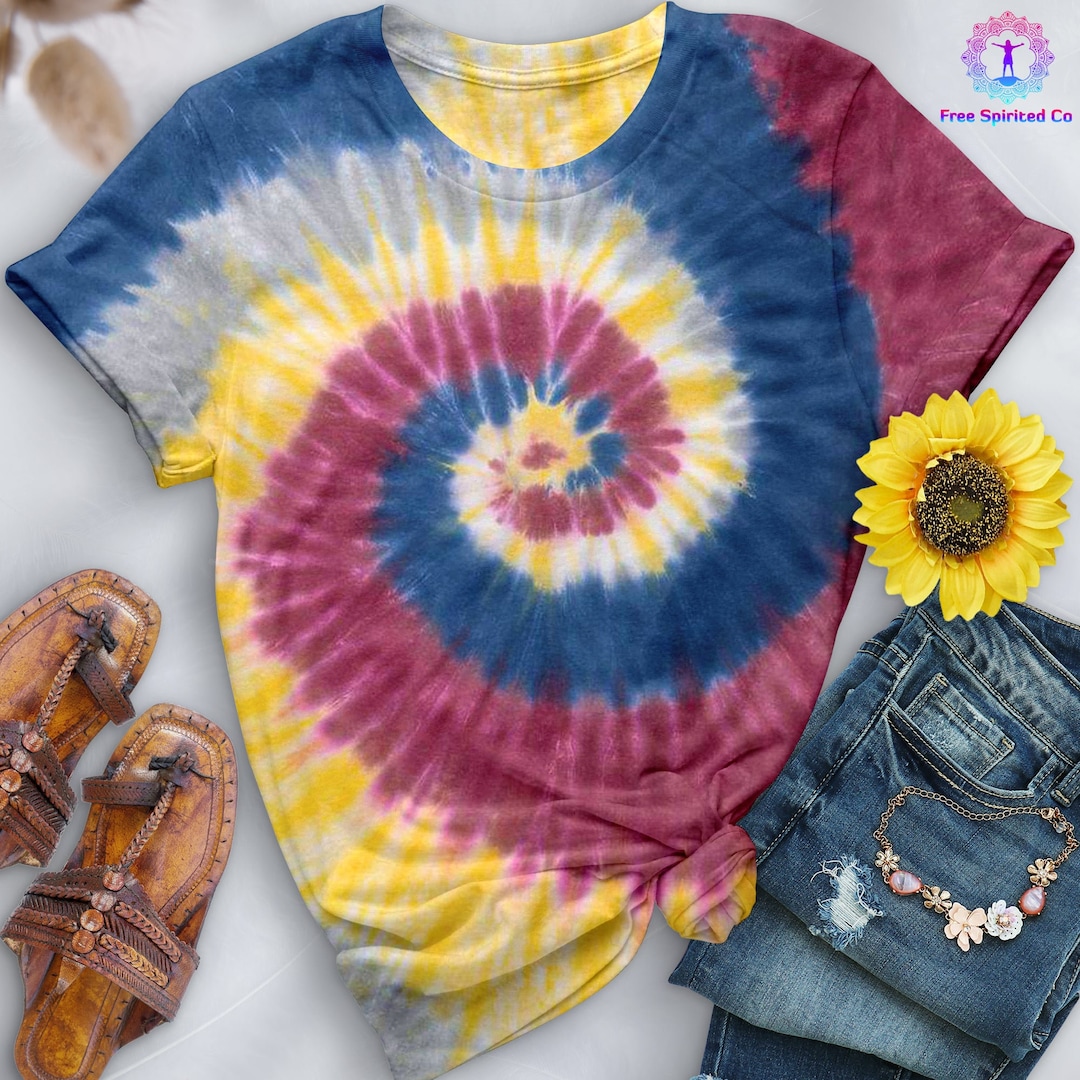 Lotus Tie Dye Tee - Etsy