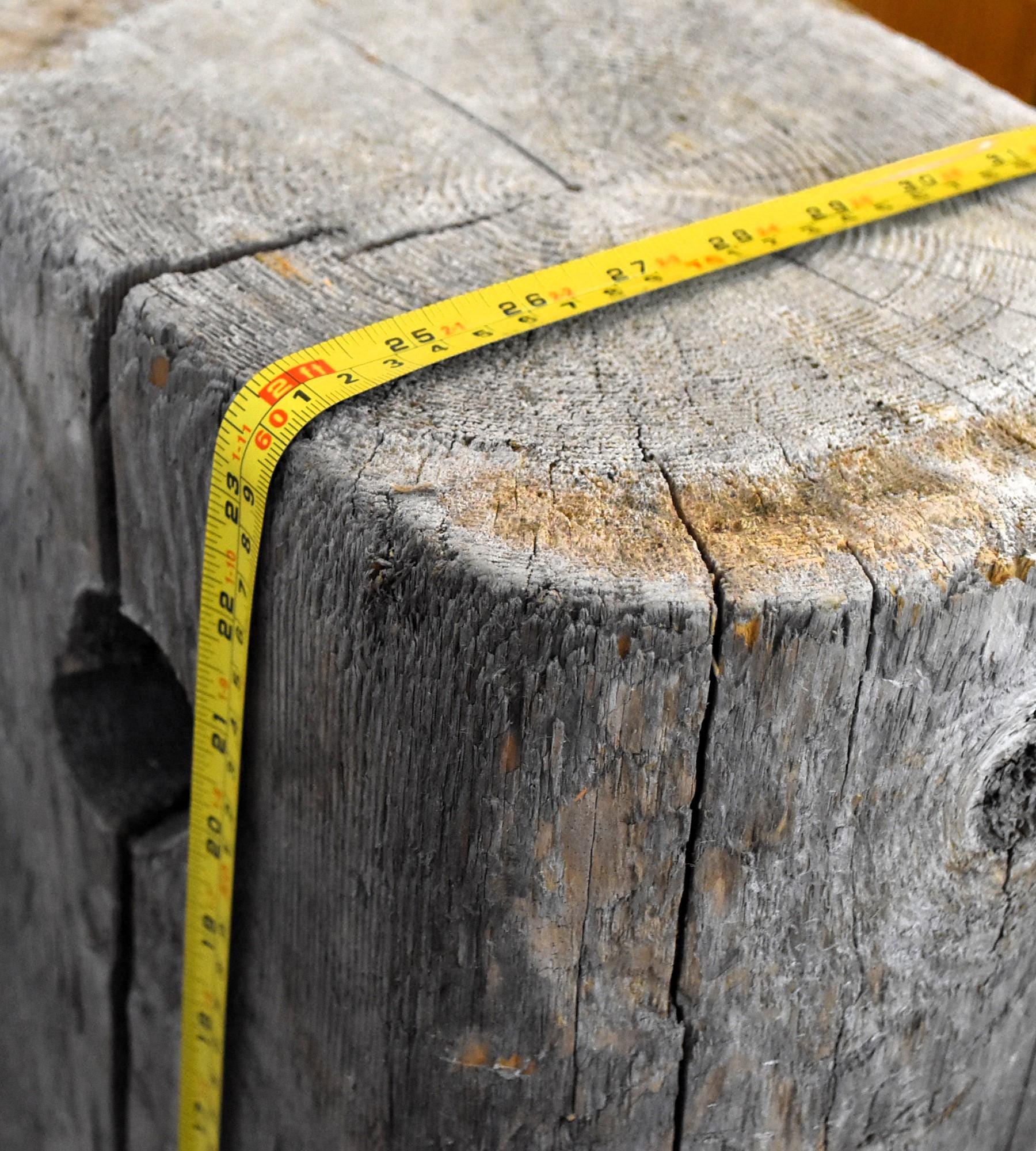 Log Boom Piece, Pedestal, Old Wood Block, Solid Reclaimed Wood ...