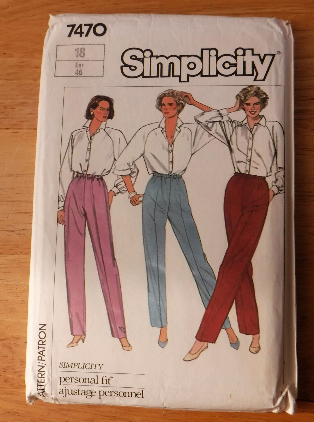 1980s Pants Sewing Pattern/vintage Simplicity Stretch Knit - Etsy