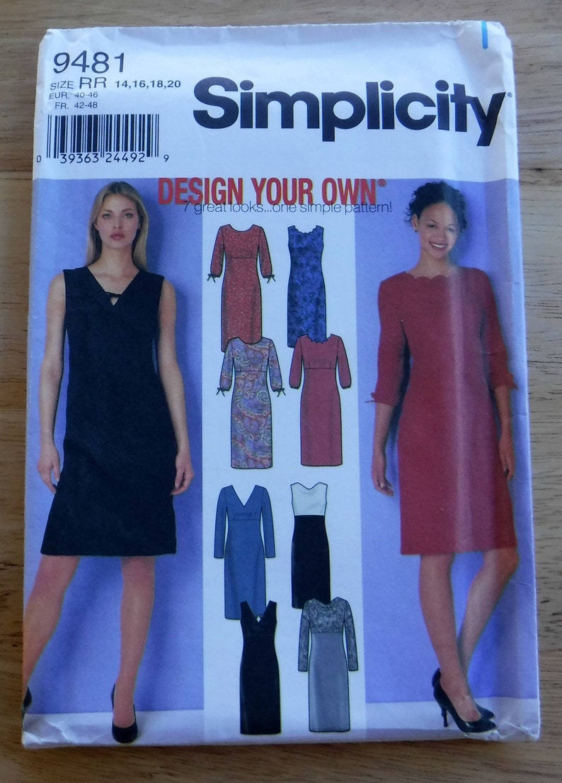 Simplicity Dress Pattern Misses Dress Design Your Own Uncut - Etsy