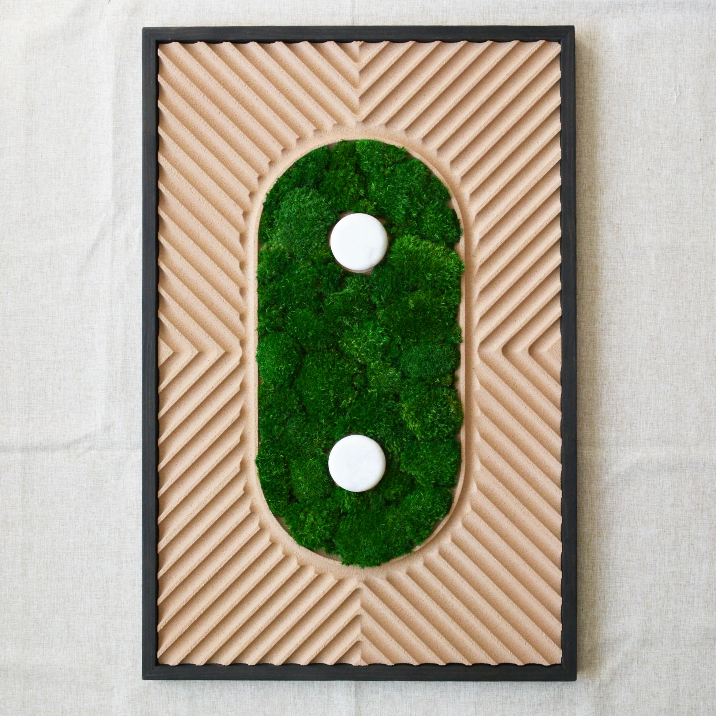 No. 47 Moss Zen Garden, Moss Sand Garden, Moss Wabi-sabi Decor, Moss ...