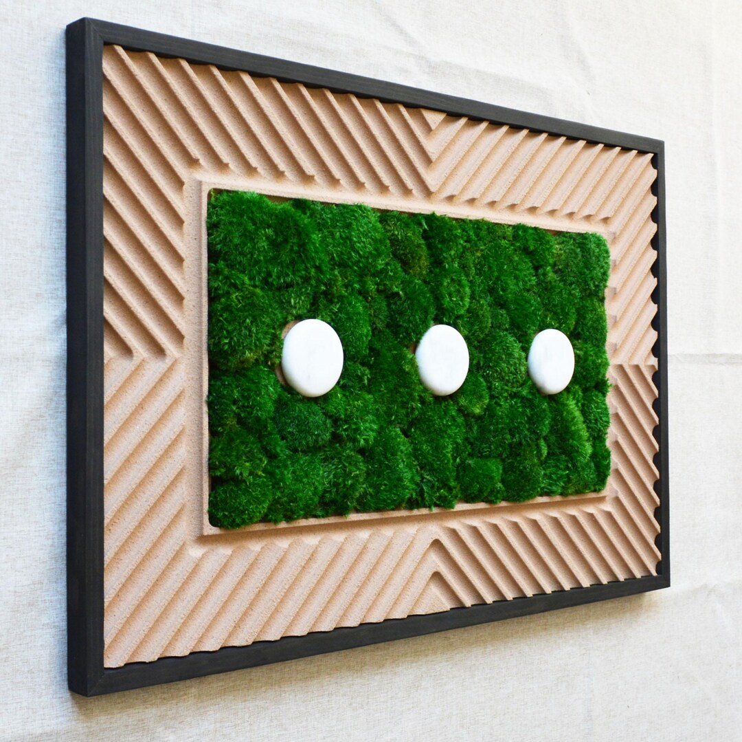 No. 48 Moss Zen Garden, Moss Sand Garden, Moss Wabi-sabi Decor, Moss ...