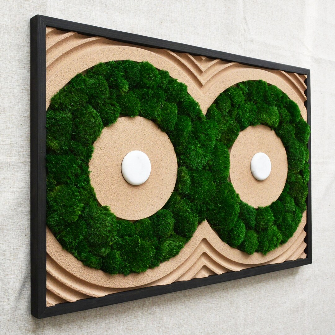 No. 56 Moss Zen Garden, Moss Sand Garden, Moss Wabi-sabi Decor, Moss ...