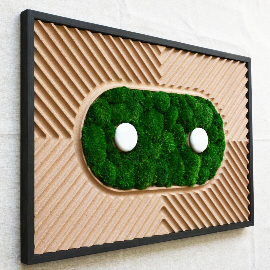 No. 47 Moss Zen Garden, Moss Sand Garden, Moss Wabi-sabi Decor, Moss ...