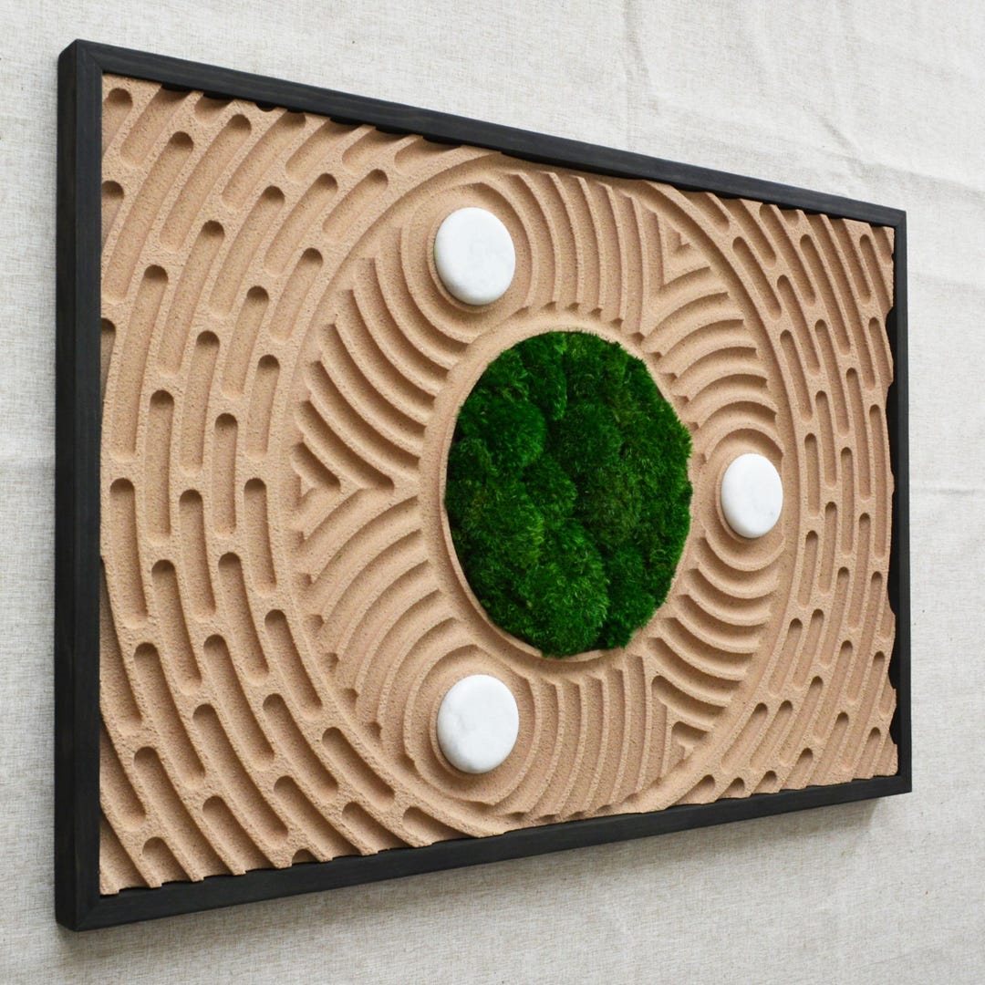 No. 58 Moss Zen Garden, Moss Sand Garden, Moss Wabi-sabi Decor, Moss ...