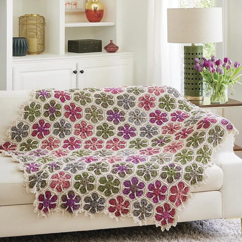 Crochet Flower Blanket - Etsy
