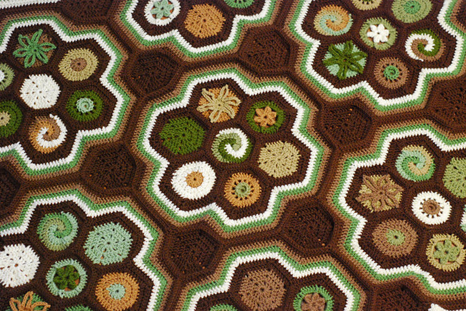Hexaghan Unique Crocheted Afghan Pattern. Fun to Make. - Etsy