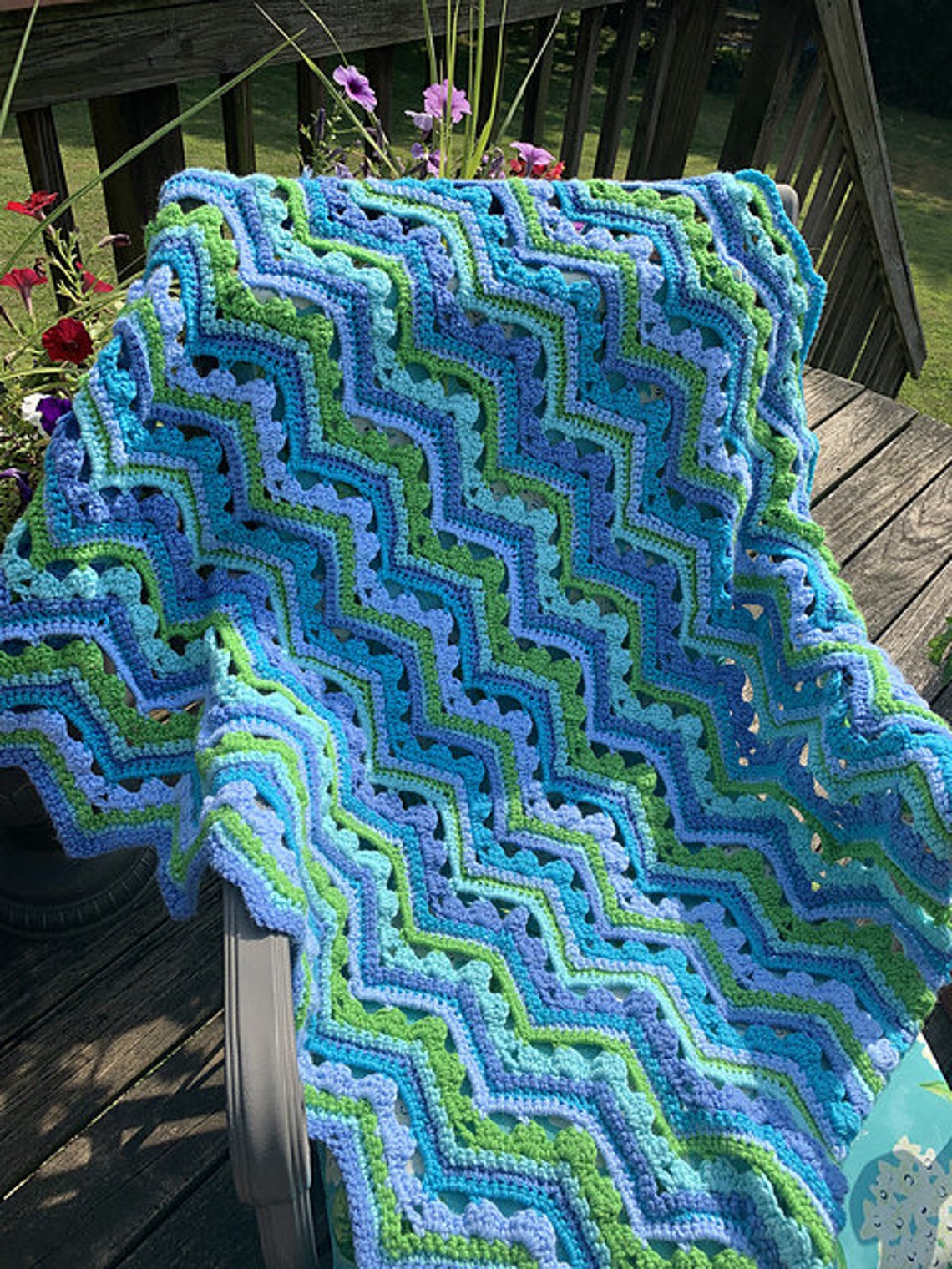 Sheila's Shells Ripple Blanket - Original Crochet Afghan Pattern by ...