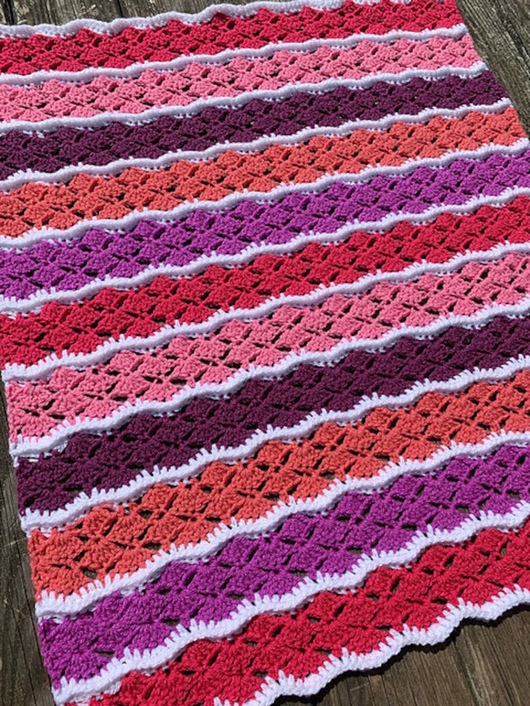 Ophelia Ripple Blanket - Original Crochet Afghan Pattern by Julie ...