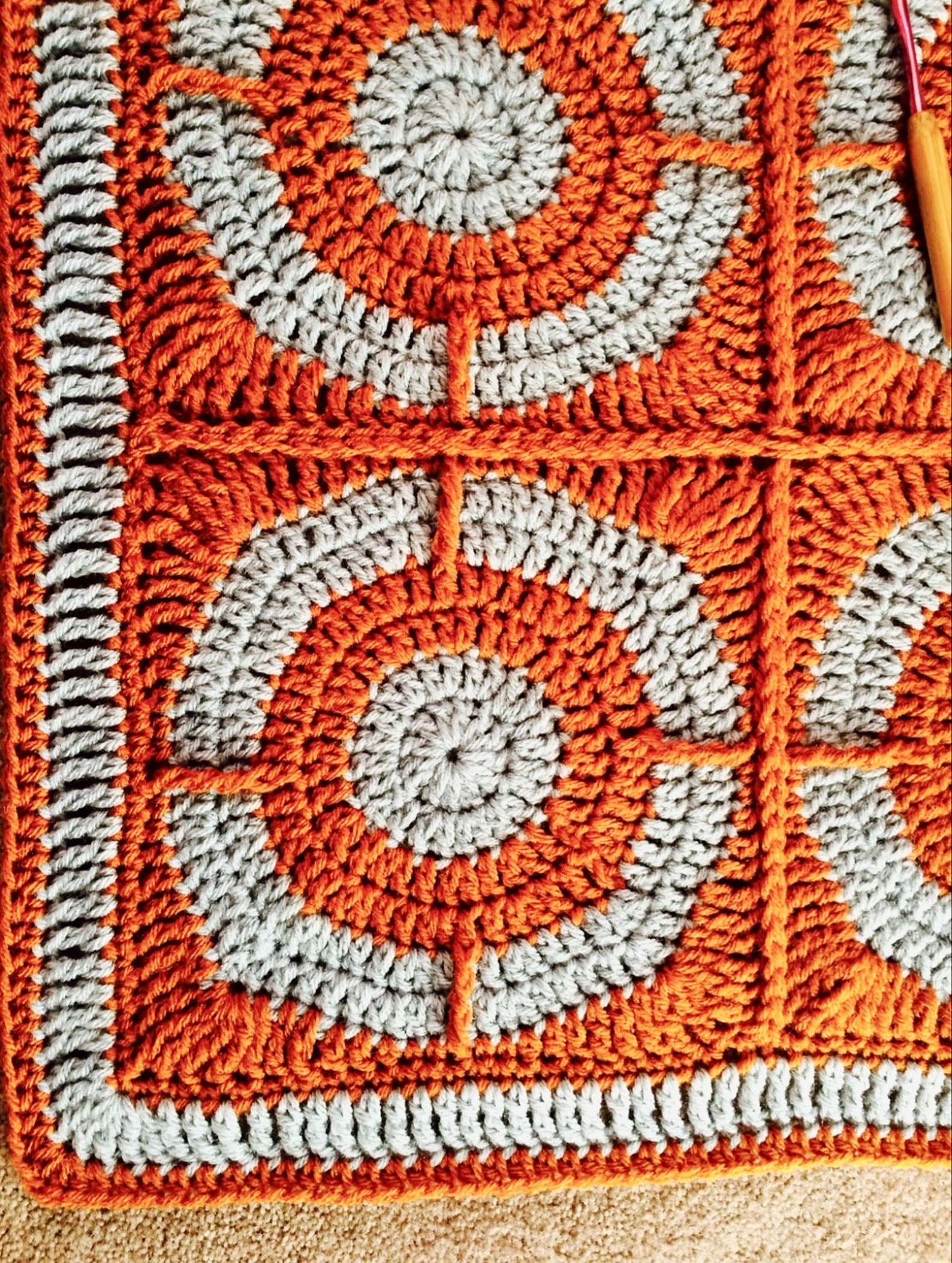 Graphic Circles Throw, Original Crochet Blanket Afghan Pattern by Julie ...