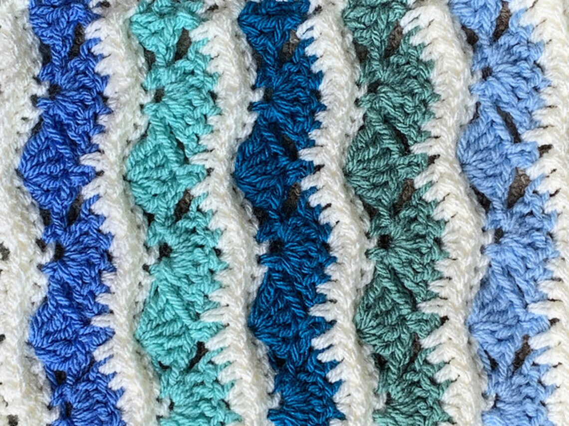 Ophelia Ripple Blanket - Original Crochet Afghan Pattern by Julie ...