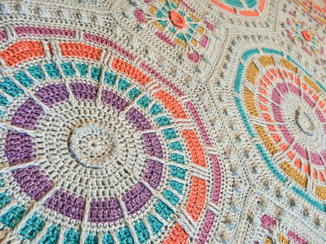 Summer Mosaic Afghan - Original Crochet Blanket Pattern by Julie Yeager ...
