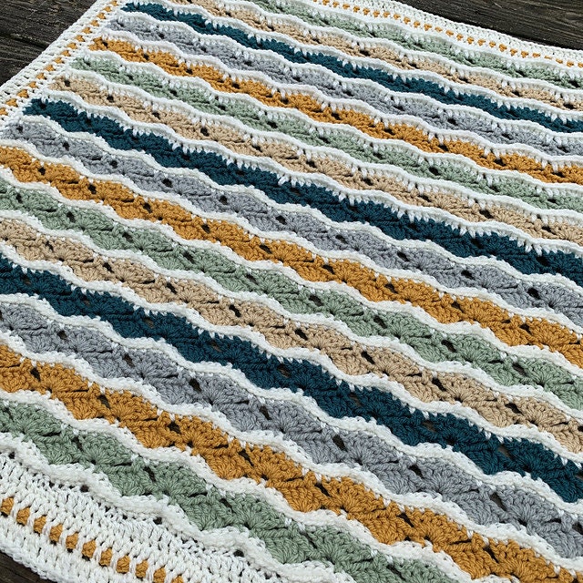 Ophelia Ripple Blanket - Original Crochet Afghan Pattern by Julie ...