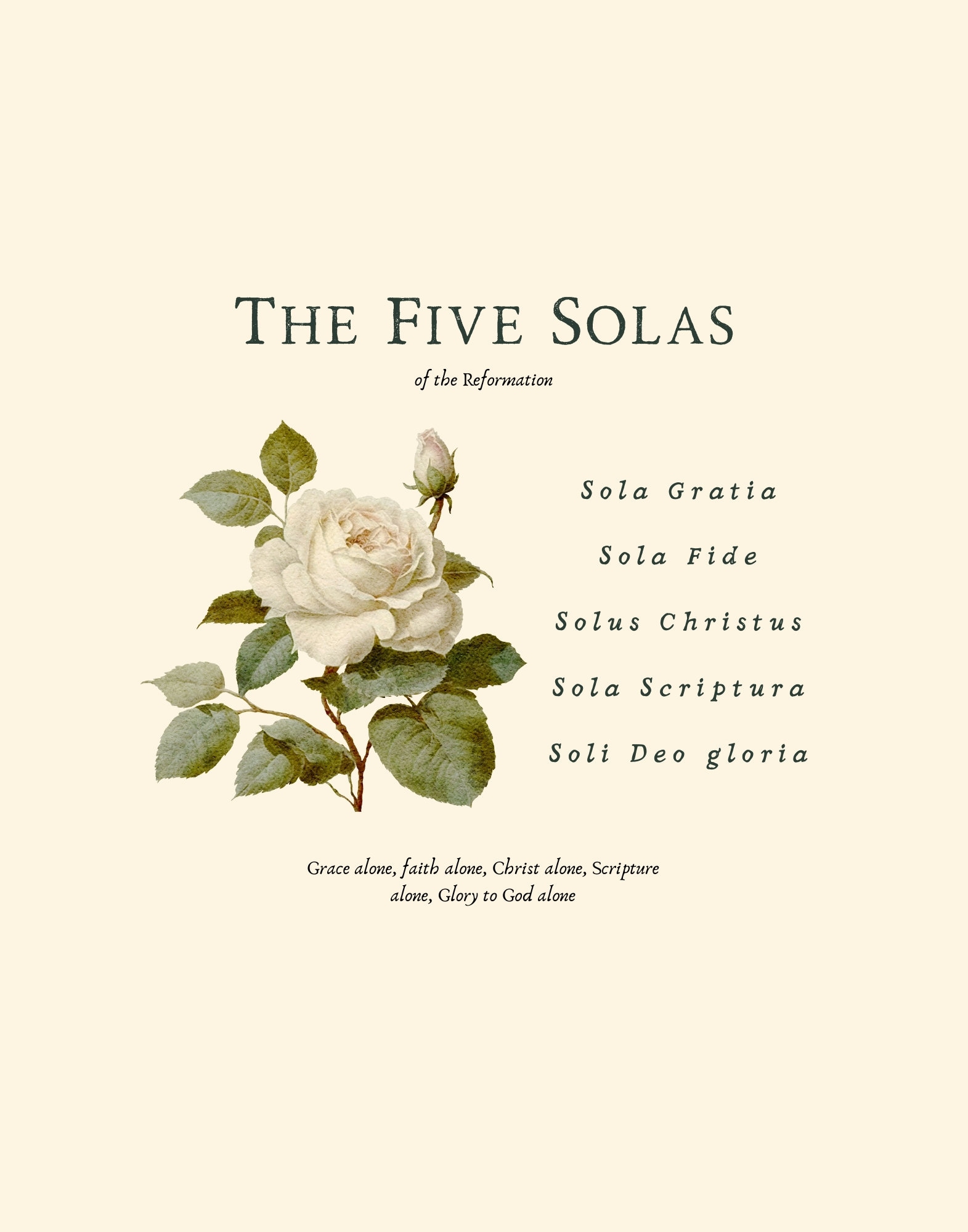 The Five Solas | Reformation Sola Gratia, Sola Fide, Solus Christus ...