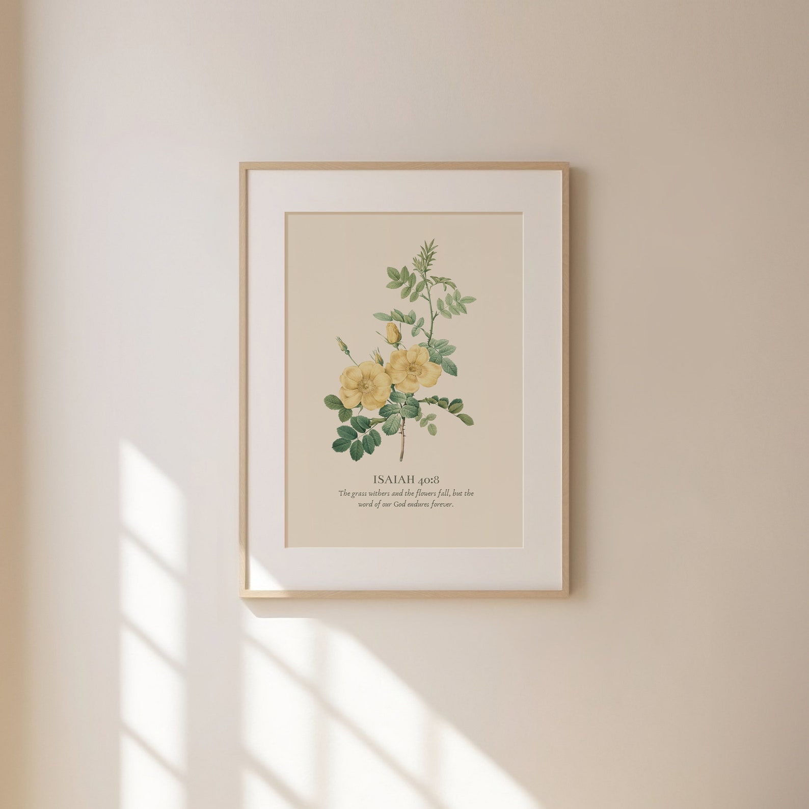 Isaiah 40:8 Word of God Endures Forever Botanical Floral Antique Bible ...