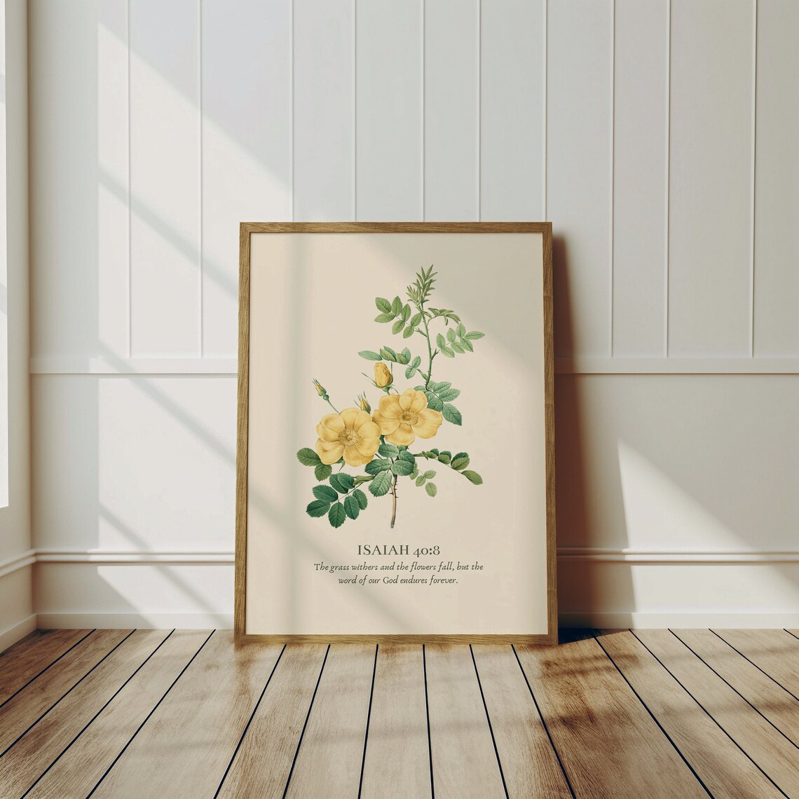 Isaiah 40:8 Word of God Endures Forever Botanical Floral Antique Bible ...