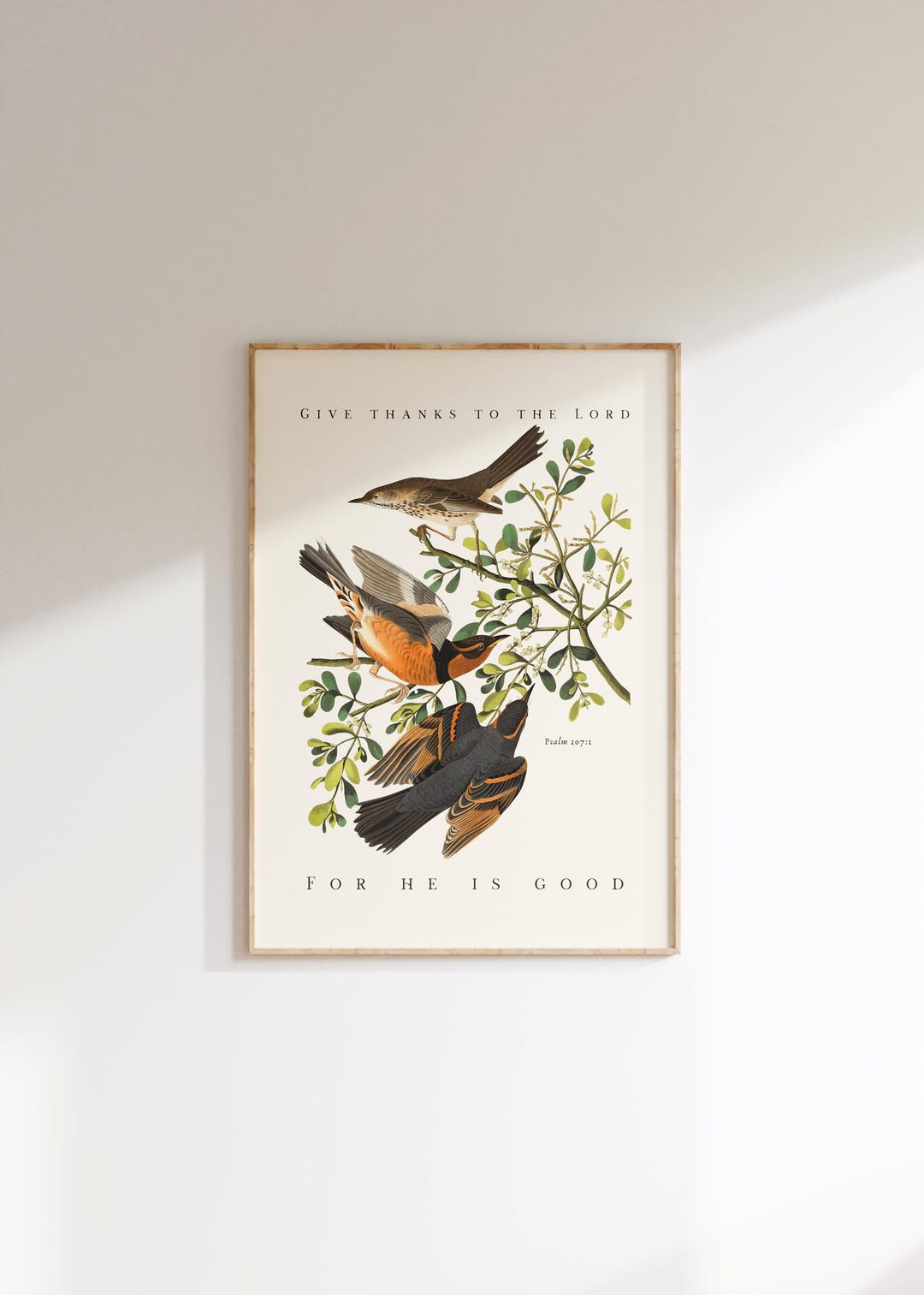 Psalm 107:1 | Give Thanks to the Lord for He is Good Vintage Scripture ...