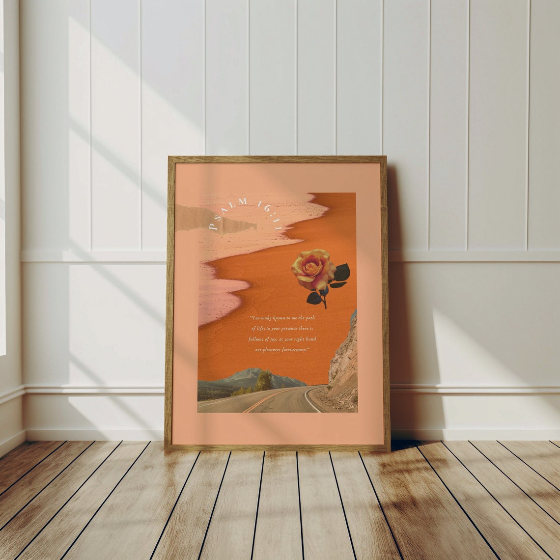 Psalm 16:11 | Path to Life Aesthetic Bible Verse Vintage Scripture Wall ...