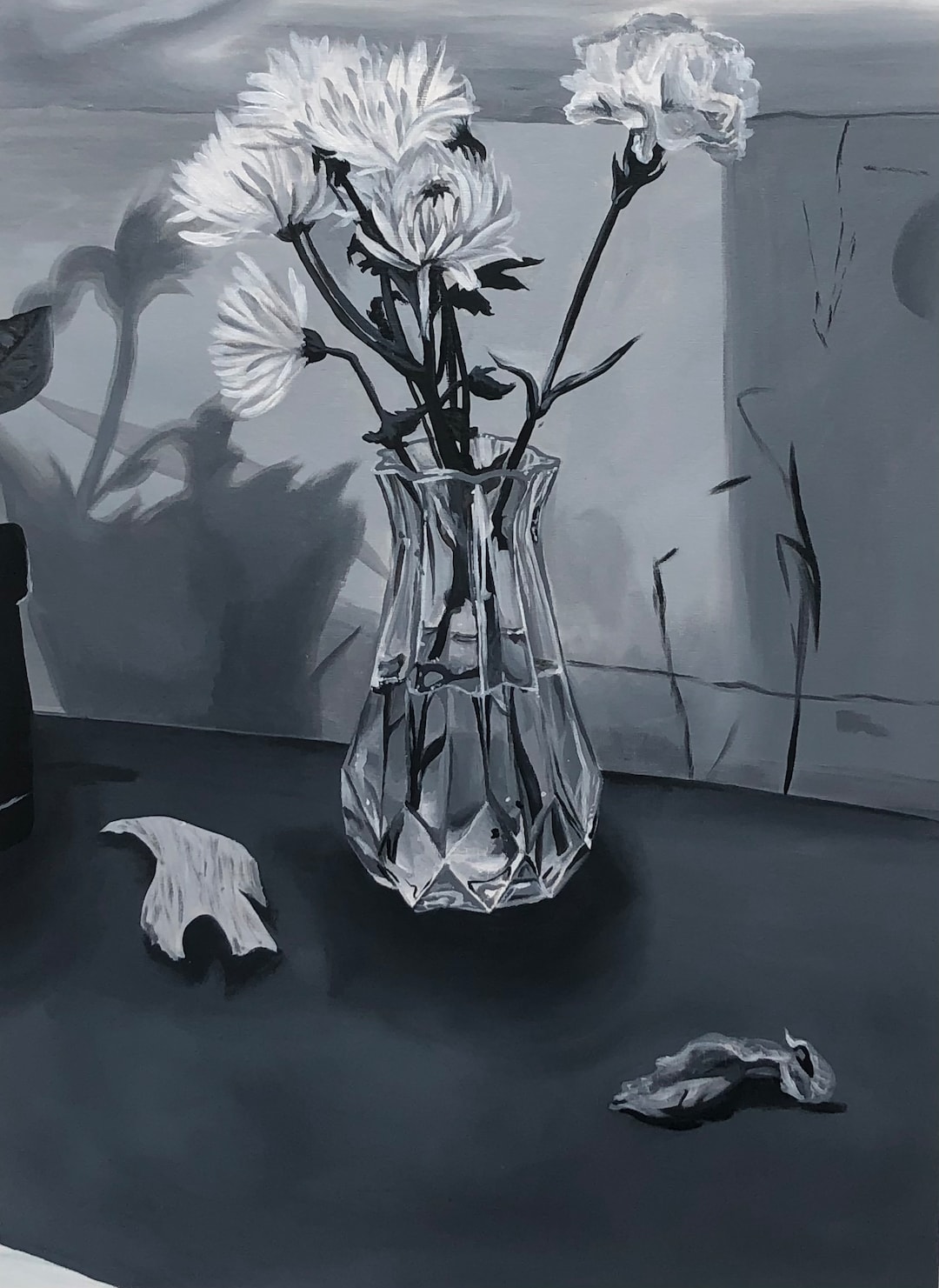 Black & Grey Still Life, Hand Painted ORIGINAL PIECE - Etsy