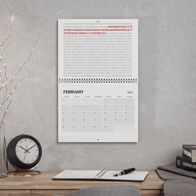 Learn 1000 Digits of Pi in a Year Calendar 2024 - Etsy