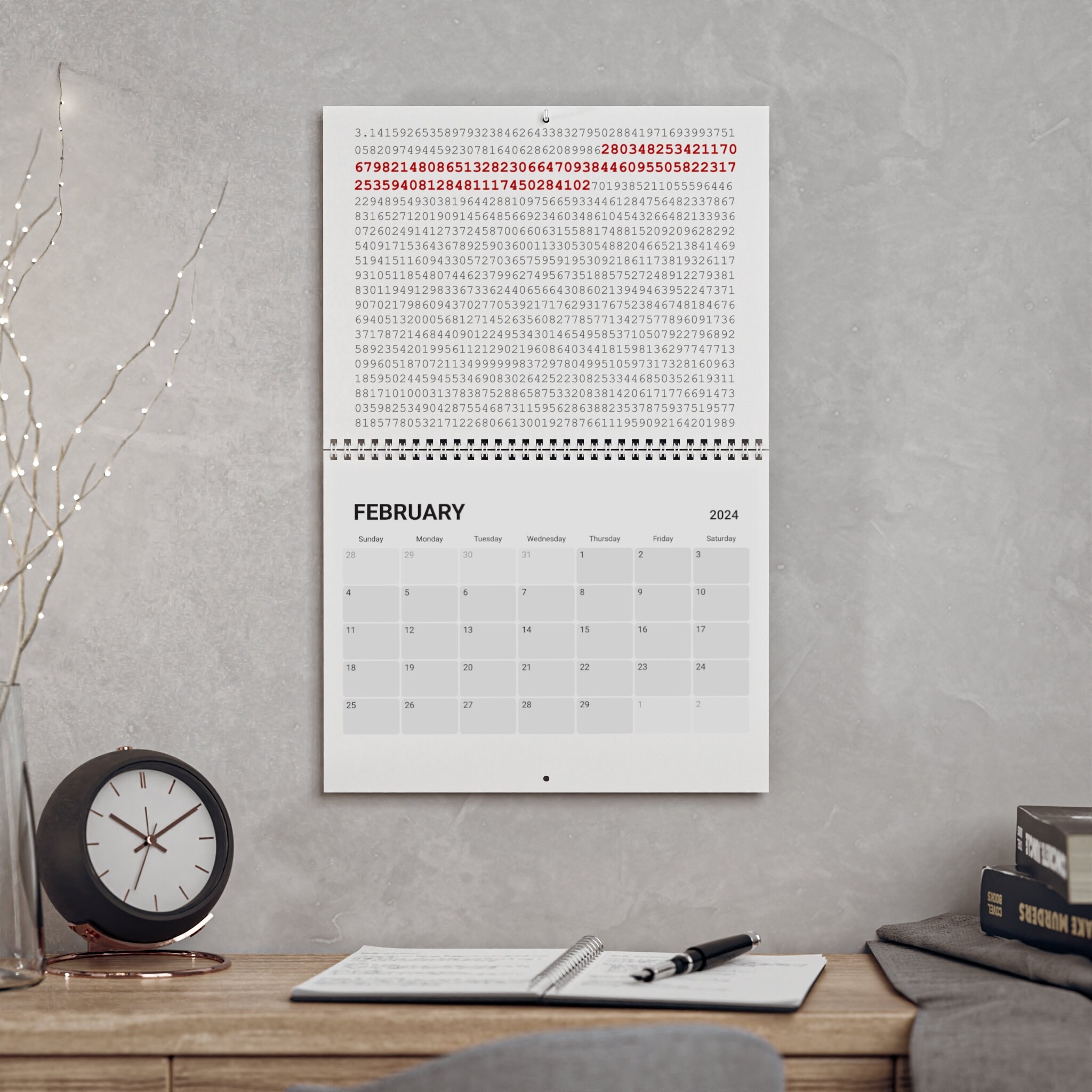Learn 1000 Digits of Pi in a Year Calendar 2024 - Etsy