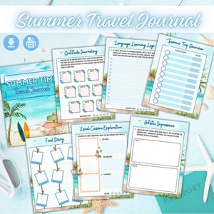 Printable Summer Travel Journal INSTANT DOWNLOAD - Etsy