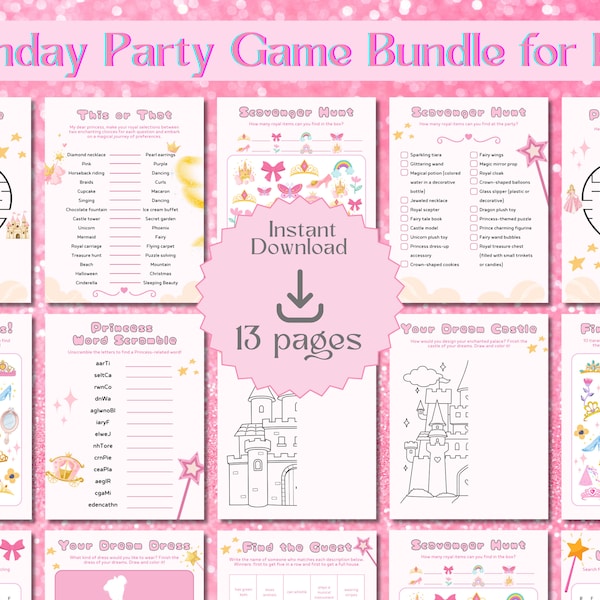 Birthday Party Games - Etsy