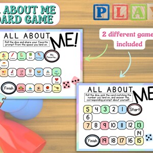All About Me Game: Classroom Printable Board Game (instant Download) - Etsy