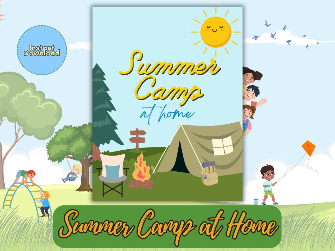 Summer Camp at Home Printable, Kids Camp, Summer Kids Planner, Activity ...