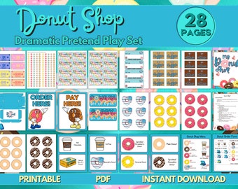 Donut Shop Dramatic Pretend Play Printable Set - Etsy