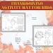 Printable Thanksgiving Activity Placemat for Kids, Coloring Page, Word ...