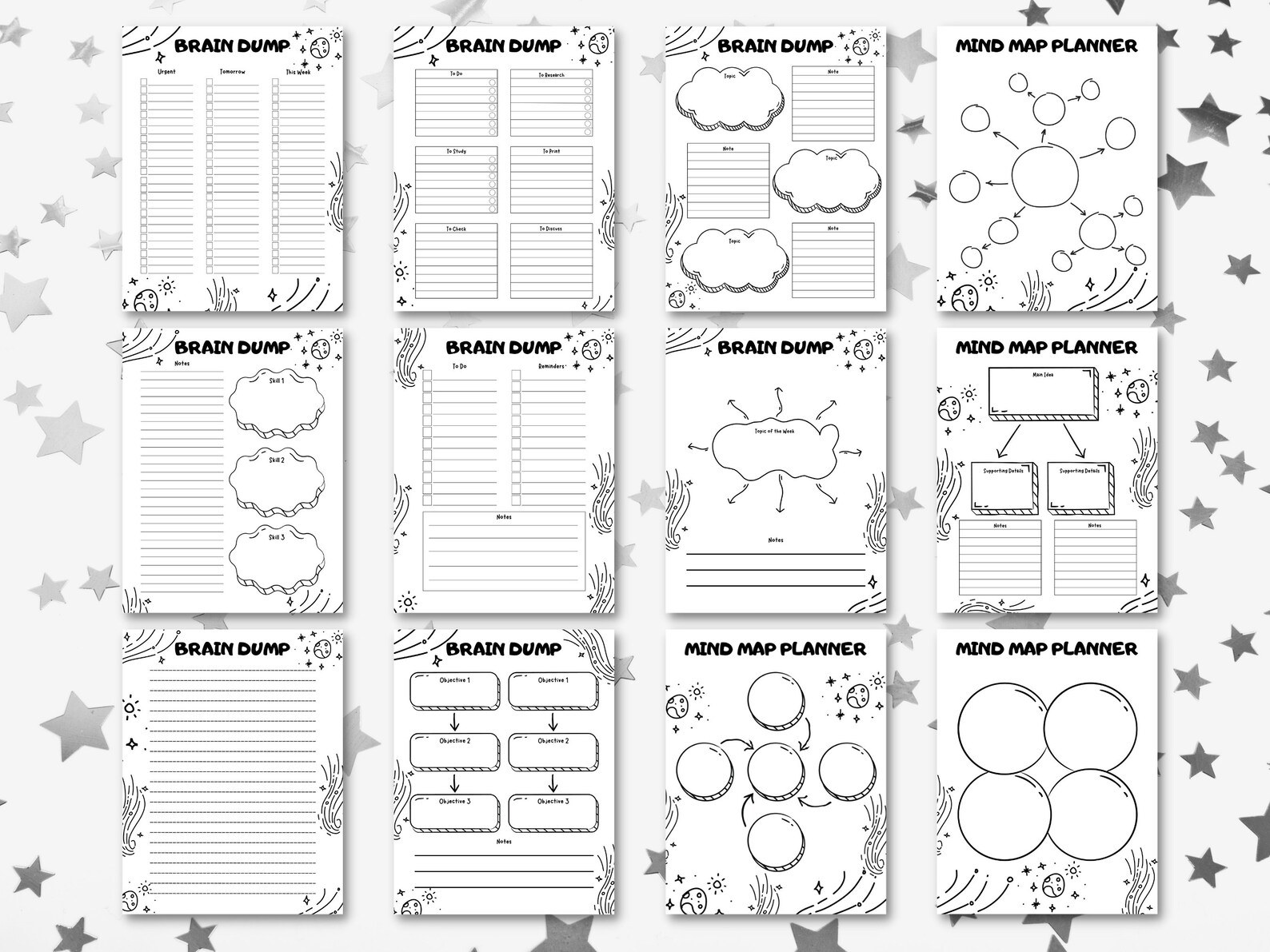 Brain Dump Journal: Printable Thought Organizer (digital Download) - Etsy