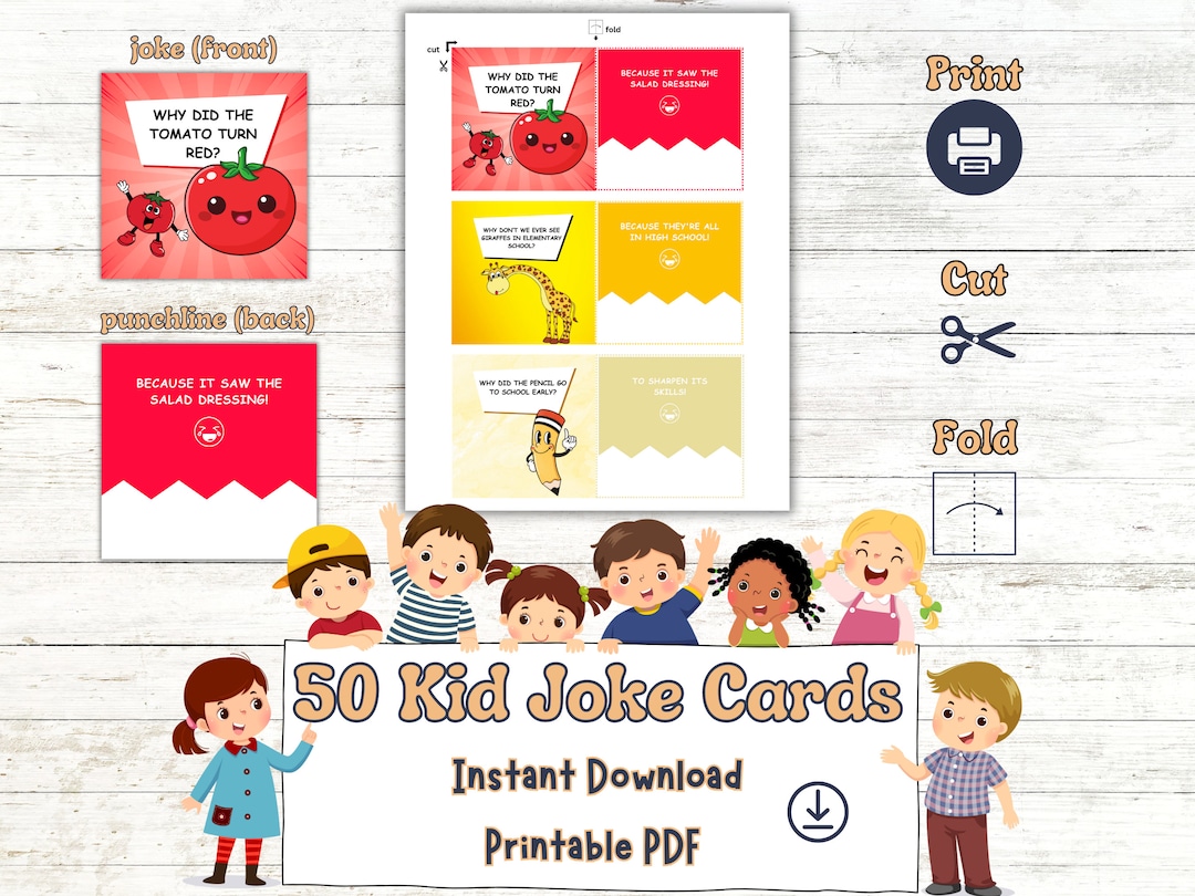 Kids Joke Cards, Funny Joke Cards, Lunch Box Joke Cards, Kid Games ...