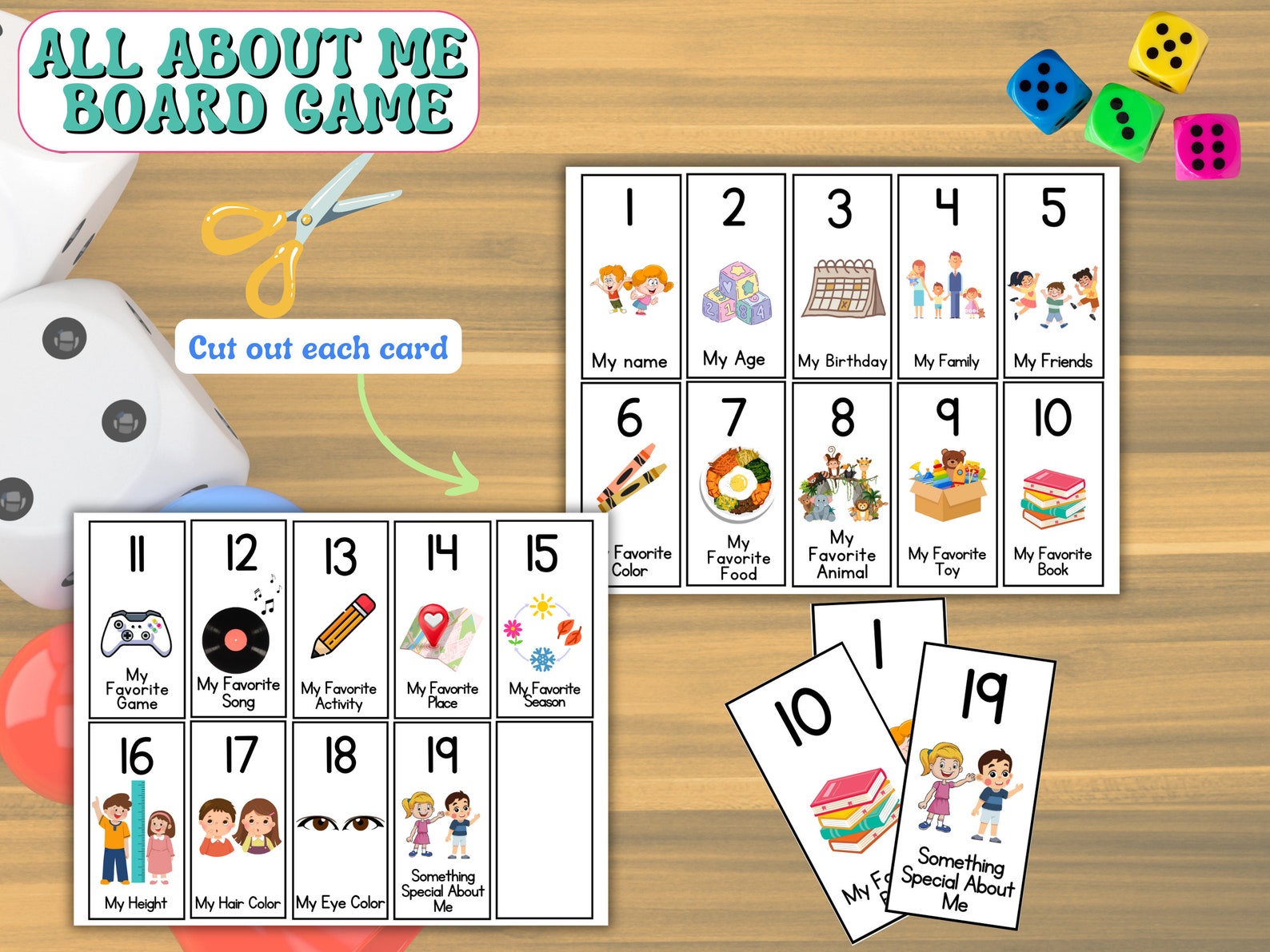 All About Me Game: Classroom Printable Board Game (instant Download) - Etsy