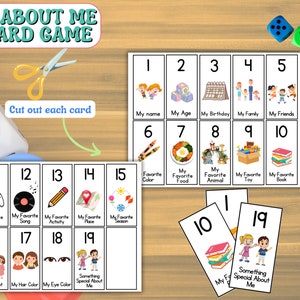 All About Me Game: Classroom Printable Board Game (instant Download) - Etsy