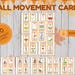 Fall Movement Cards: 40 Fun Action Activities (printable) - Etsy