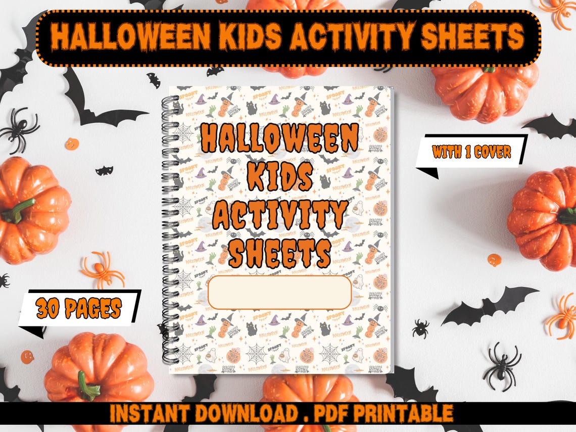 Halloween Activity Sheets for Kids: 30 Pages of Games (printable) - Etsy