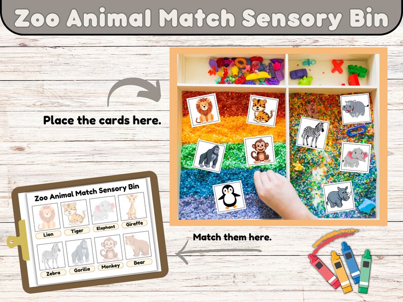 Sensory Bin Play Bundle, Alphabet Sensory Bin Printable Game, Color ...