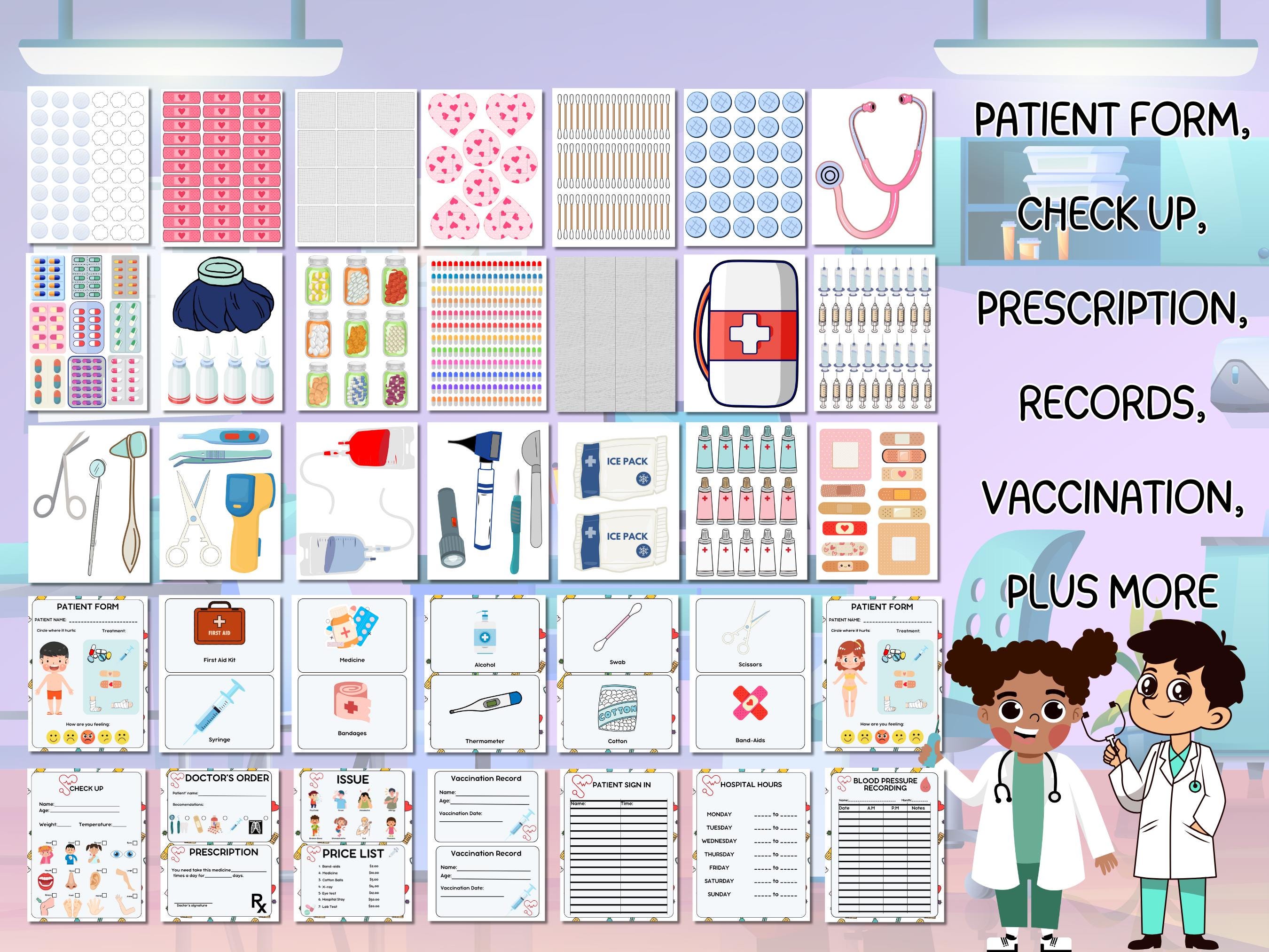 Doctor Office Pretend Dramatic Play Printable, Kids Doctor Pretend Play, Hospital Dramatic Play ...