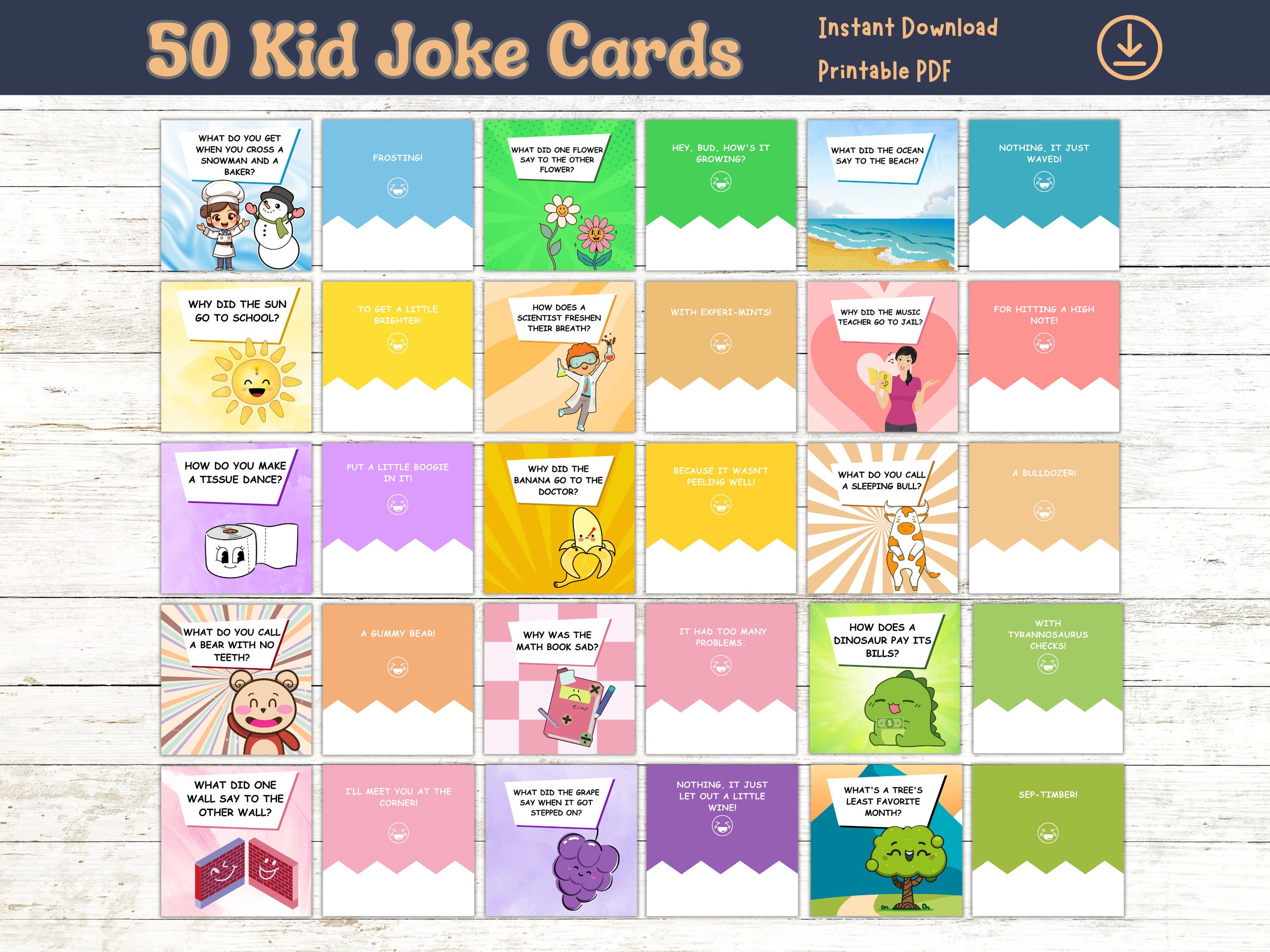 Kids Joke Cards, Funny Joke Cards, Lunch Box Joke Cards, Kid Games ...
