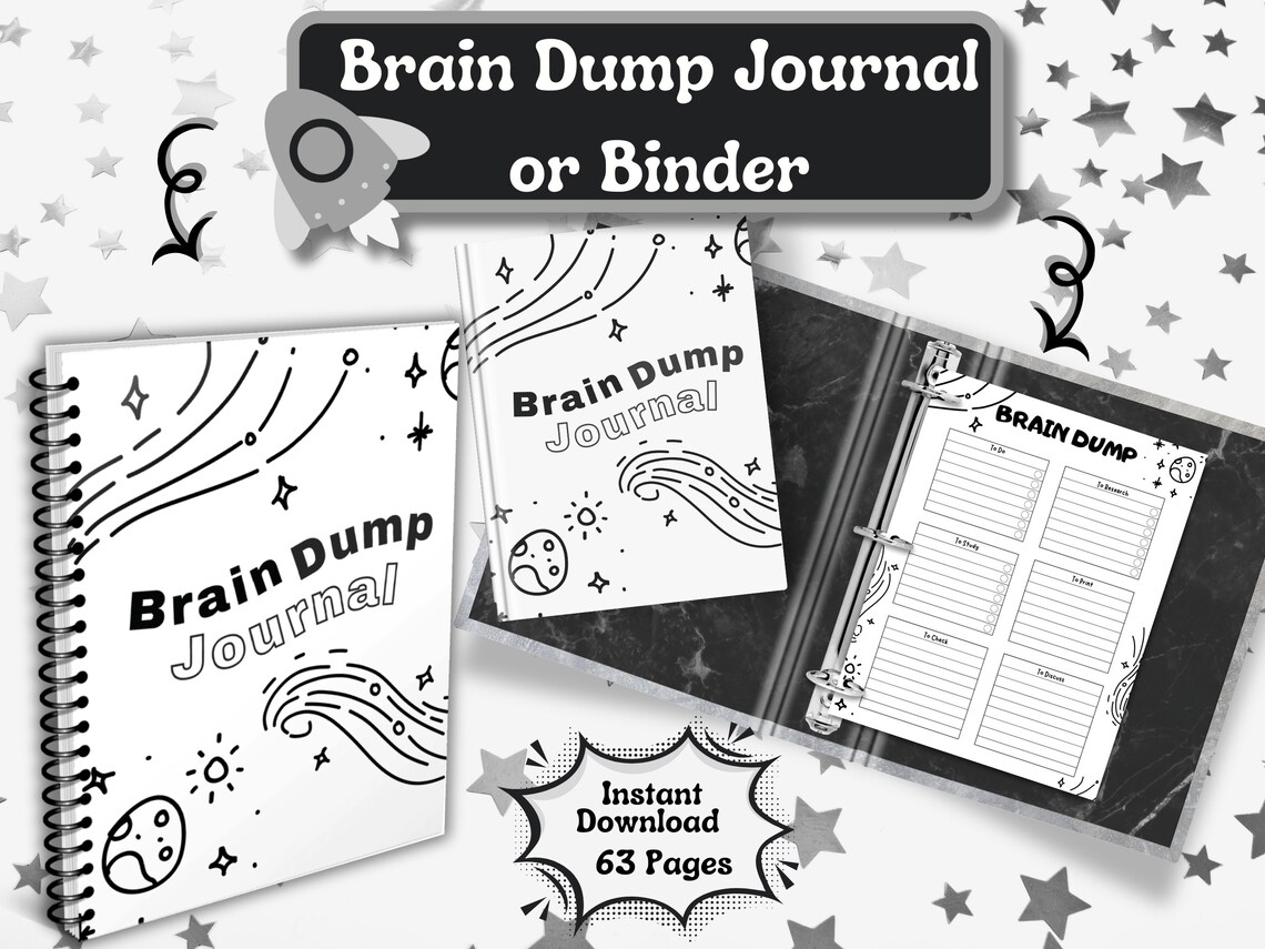 Brain Dump Journal: Printable Thought Organizer (digital Download) - Etsy