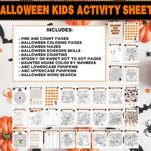 Halloween Activity Sheets for Kids: 30 Pages of Games (printable) - Etsy