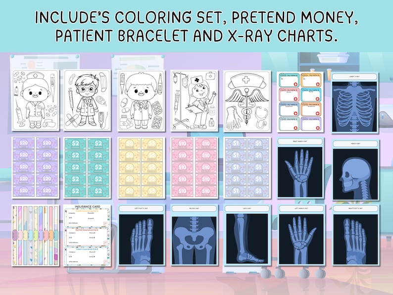 Doctor Office Pretend Dramatic Play Printable, Kids Doctor Pretend Play ...