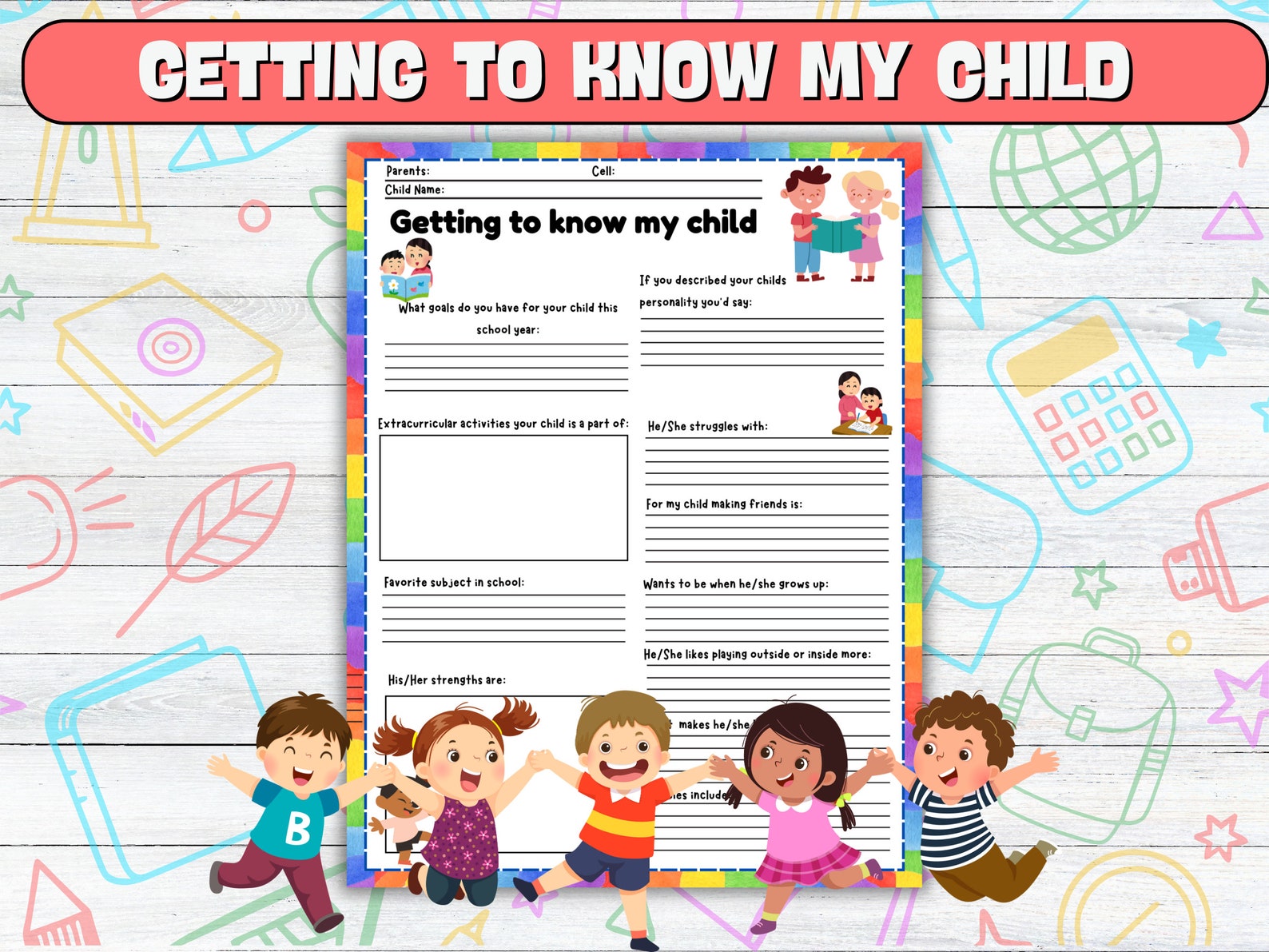 Back to School Parent Survey: Get to Know Your Child (printable) - Etsy