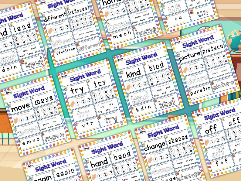 Second 50 Sight Word Printable Worksheets, First and Second Grade Sight ...